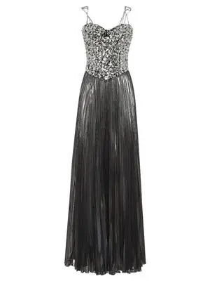 Philipp Plein Embellished Maxi Dress - Silver