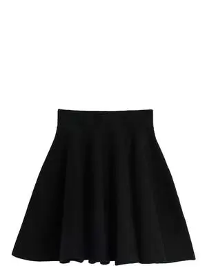 AMI Paris Cotton Godet Skirt - Black