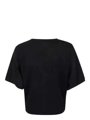 Liviana Conti Fine-knit Short-sleeved T-shirt - Black