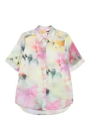 Aje Adina Floral-print Shirt - Grey