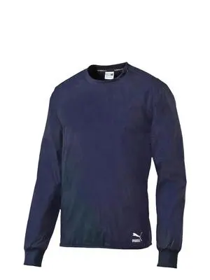 PUMA Logo Detail Long Sleeve T-shirt - Blue