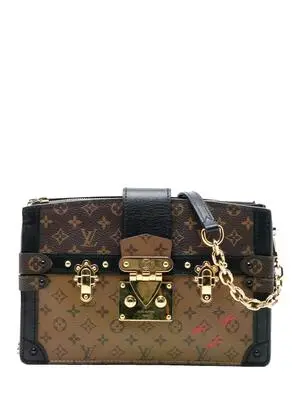 LOUIS VUITTON 2010-2025 Monogram Reverse Trunk Clutch Crossbody Bag - Brown