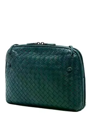 Bottega Veneta 2012-2026 Nappa Intrecciato Nodini Crossbody Bag - Blue