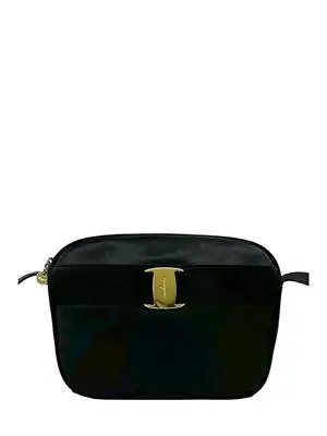 FERRAGAMO 2000-2026 Leather Vara Crossbody Bag - Black