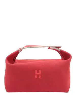 Hermès 2021-2026 Large Toile Bride A Brac Case Vanity Bag - Red