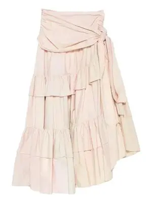 Chloé Ruffled Tiered Maxi Skirt - Pink