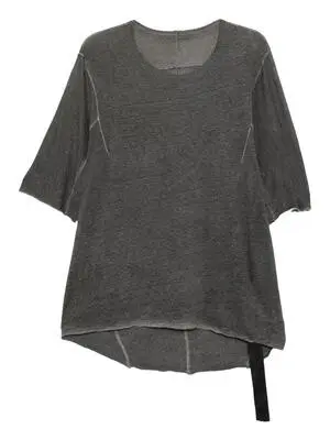ISAAC SELLAM EXPERIENCE Raw-edge Overlock-stitch T-shirt - Grey