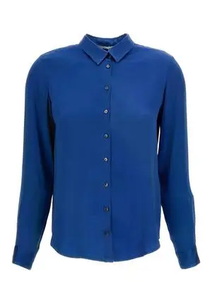 Q-WINS Long-sleeve Button-up Shirt - Blue