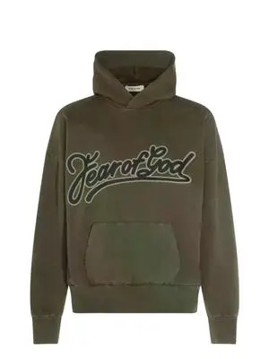 Fear Of God Logo Print Hoodie - Brown
