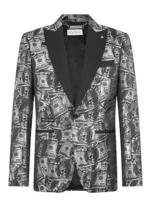 Philipp Plein Peak-lapel Blazer - Silver