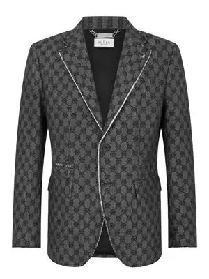 Philipp Plein Miami Vice Monogram Blazer - Black