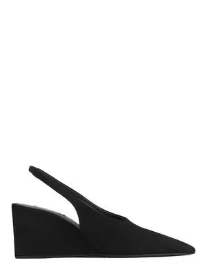 Alaïa Alaïa Suede Slingback Wedge Black
