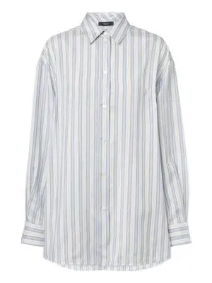 Gucci Striped Silk Shirt - Blue