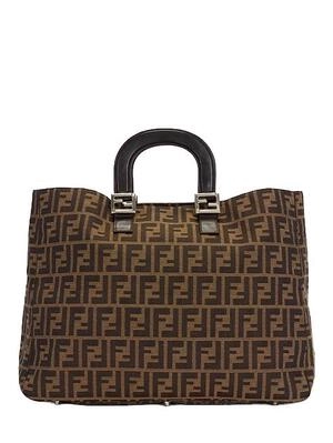 FWRD RENEW Fendi Zucca Monogram Tote Bag - Brown