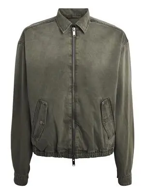 7 For All Mankind Aviator Denim Jacket - Green