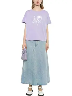 AGNES B. Graphic Print T-shirt - Purple