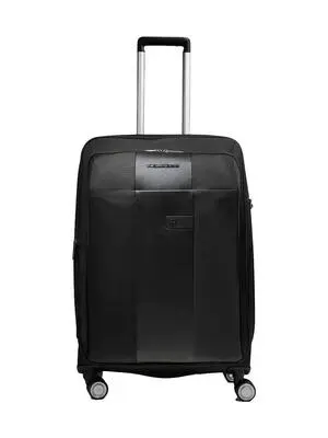 PIQUADRO Medium Expandable Four-wheel Suitcase - Black