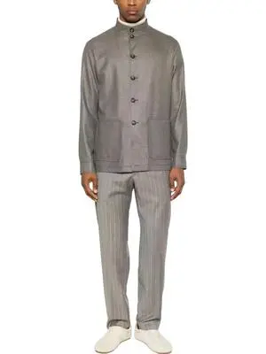 Tagliatore Klein Button-up Patch-pocket Jacket - Grey