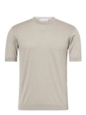 John Smedley Torin Short-sleeve Cotton-jersey T-shirt - Parchment
