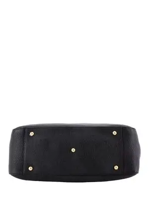 Fendi Selleria Leather Tote Satchel - Black