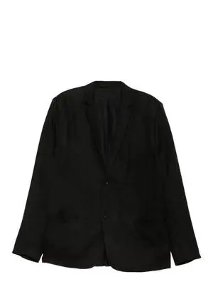 LABEL UNDER CONSTRUCTION Buttoned Front-pocket Blazer - Black