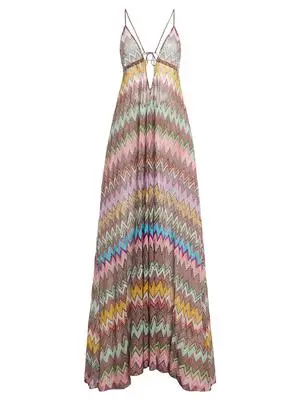 Missoni Zigzag Metallic Knit Maxi Dress - Multi