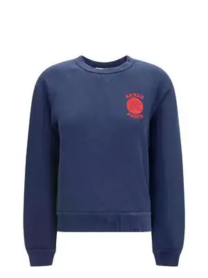 Kenzo Emblem Embroidered Sweater - Blue