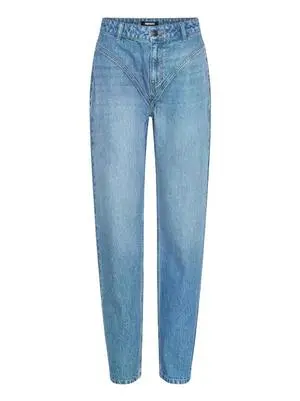 ROTATE BY BIRGER CHRISTENSEN High Waist Cutline Jeans - Blue