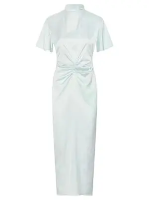 ROTATE BY BIRGER CHRISTENSEN Gathered Midi Dress - Blue