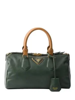 Prada Small Leather Top-handle Bag - Sage Green
