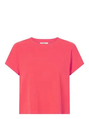 AGOLDE AGOLDE Adine Cropped Organic Cotton-Jersey T-Shirt Red