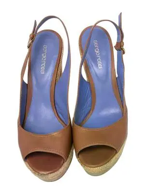 SERGIO ROSSI Platform Espadrille Sandals - Brown