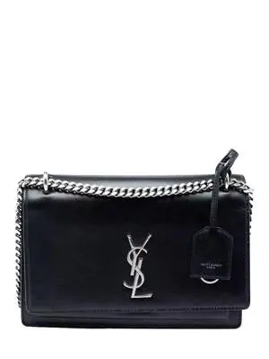 Saint Laurent Monogram Sunset Crossbody Bag - Black