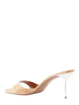 PARIS TEXAS Paris Texas Lidia Cork-Effect Stiletto Sandals
