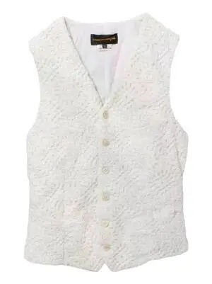 Comme Des Garçons Crochet-knit Waistcoat - Neutrals