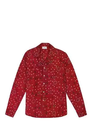 Rhude Bandana-print Long-sleeve Shirt - Red