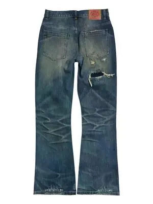 BIRTH OF ROYAL CHILD Distressed Bootcut Jeans - Blue