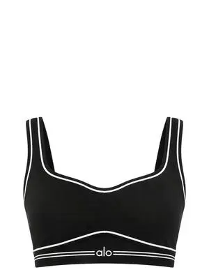 Alo Yoga Logo-detail Sports Bra - Black