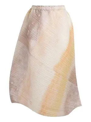 Issey Miyake Midi Skirt - Beige