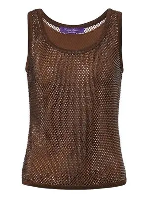 Ralph Lauren Ralph Lauren Collection Melony Embellished Top Brown