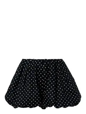 Faithfull The Brand Lucia Polka-dot Linen Shorts - Black
