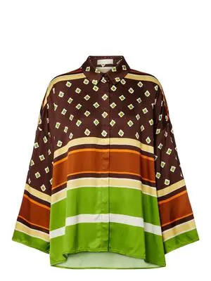Faithfull The Brand Cora Printed Satin Shirt - Multicoloured