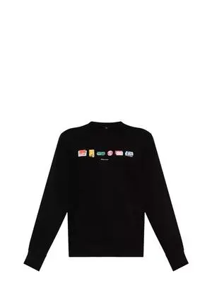 Paul Smith Graphic Print Crewneck Sweater - Black