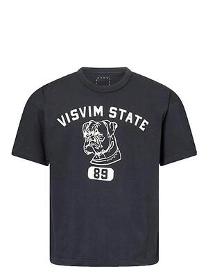 Visvim Graphic-print Crew-neck Cotton T-shirt - Black