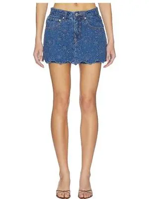 Steve Madden Delilah Embroidered Skort - Blue