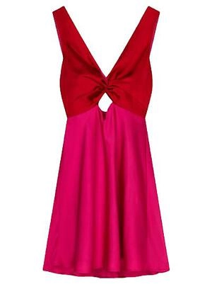 OMNES Maggy Satin Mini Dress - Raspberry / Cherry
