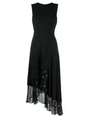 Markus Lupfer Floral Trim Shift Dress - Black