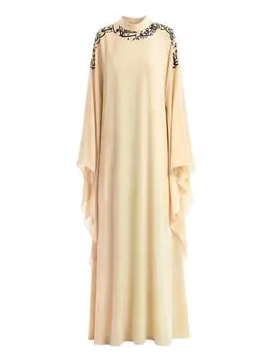 GEMY MAALOUF Embroidered Sleeve Kaftan - Neutrals