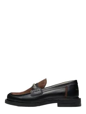 Filling Pieces Panelled Buckled Loafers - Black