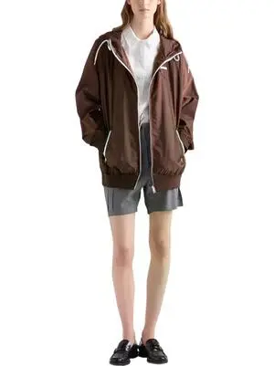 Prada Lightweight Re-nylon Raincoat - Brown